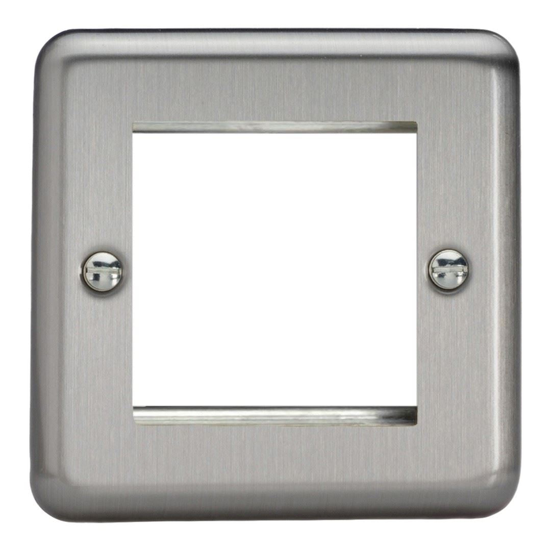 Varilight 2 Gang Datagrid Face Plate (For 2 Data Modules) Matt Chrome ...